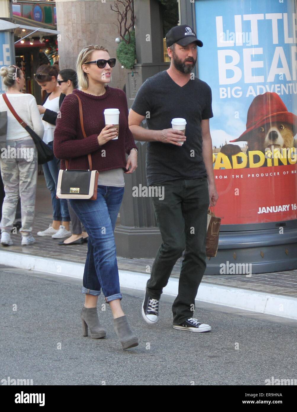 Tom Green dressed in black goes shopping at The Grove in Hollywood with ...