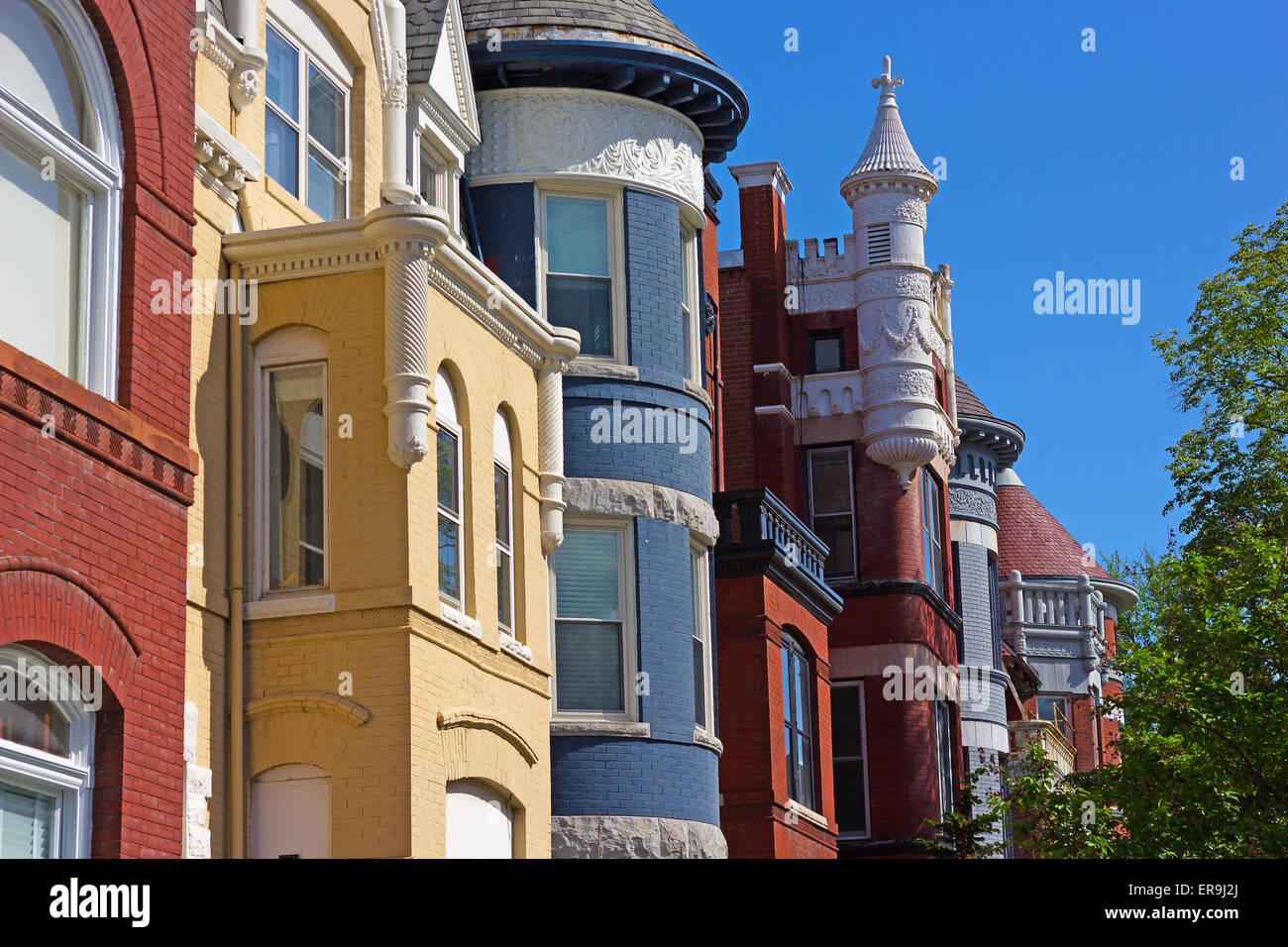 Historic residential architecture of Washington DC Stock Photo - Alamy