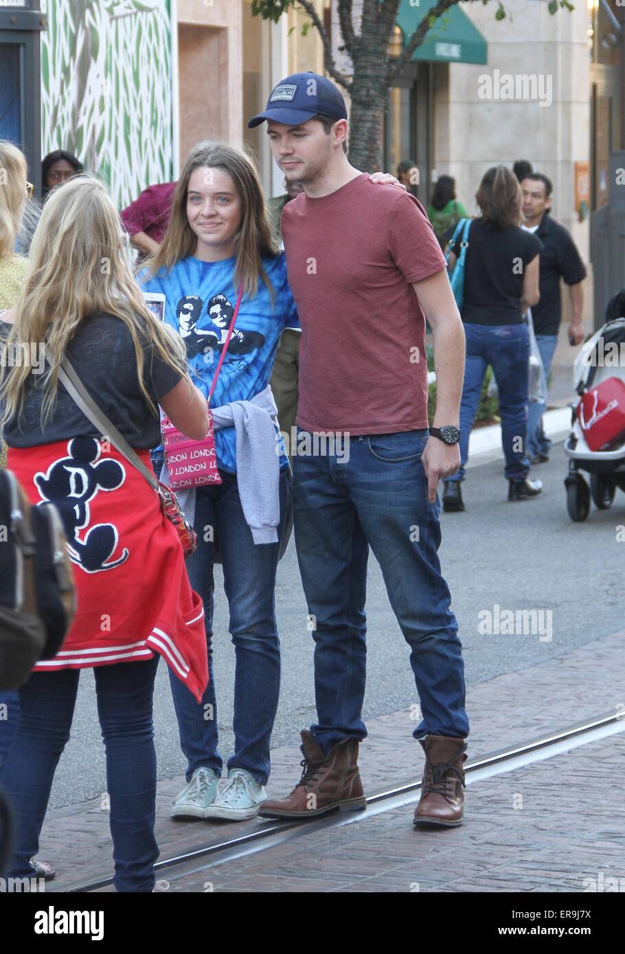 Glee star, Damian McGinty poses for photographs for fans at The Grove ...