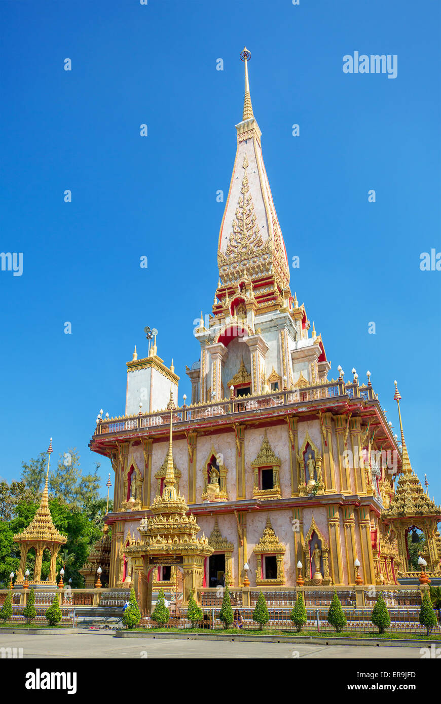 Wat Chalong temple in Phuket, Thailand Stock Photo - Alamy