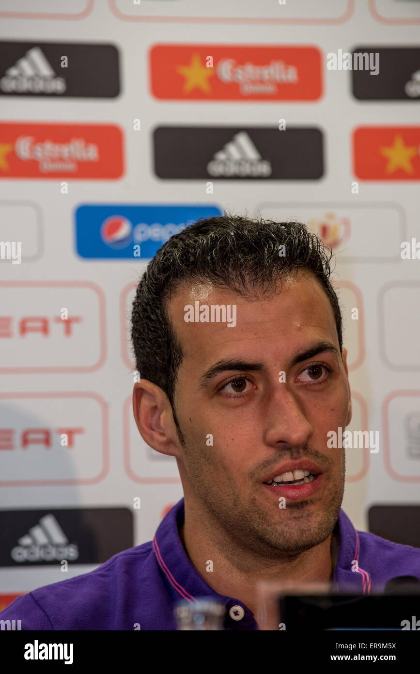 Barcelona, Spain. 29th May, 2015. FC Barcelona soccer player SERGIO ...