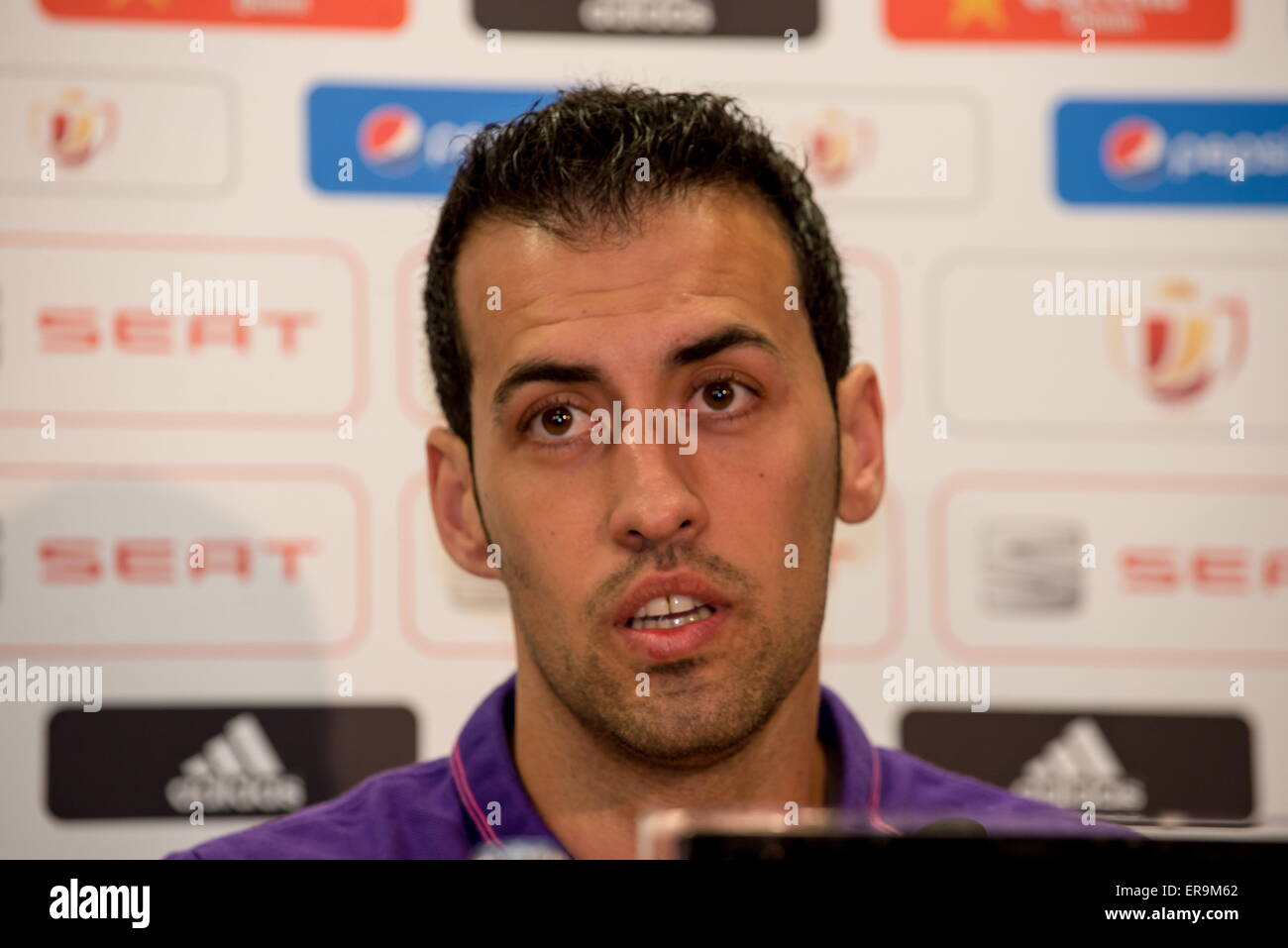 Barcelona, Spain. 29th May, 2015. FC Barcelona soccer player SERGIO ...