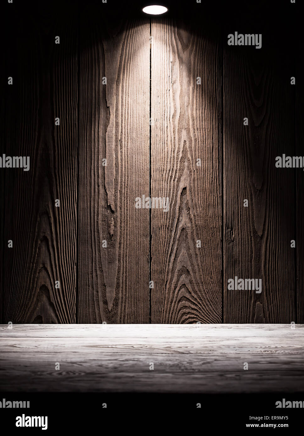 Background texture of wooden boards with illumination from above Stock ...