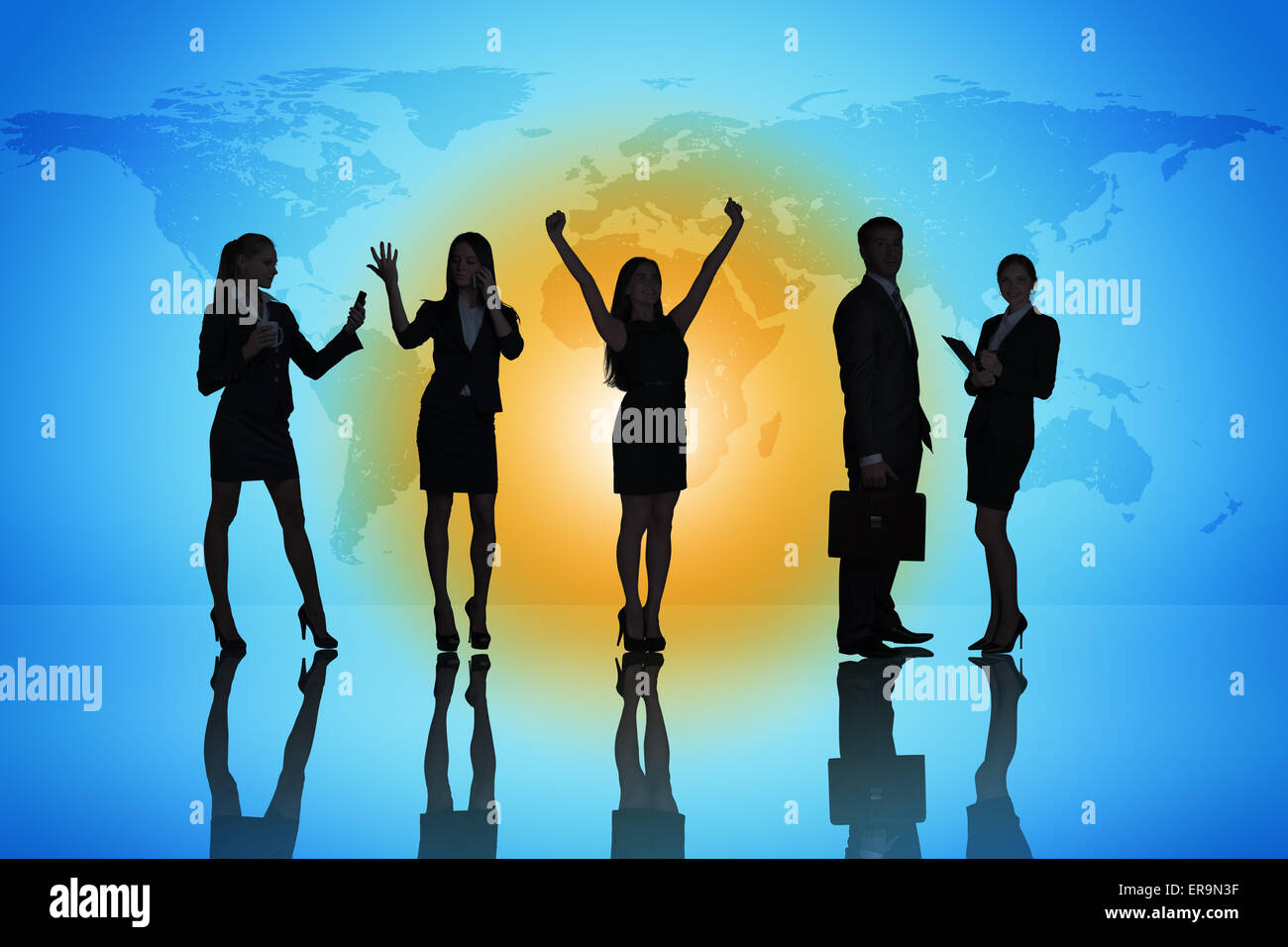 Business people colorful background Stock Photo - Alamy