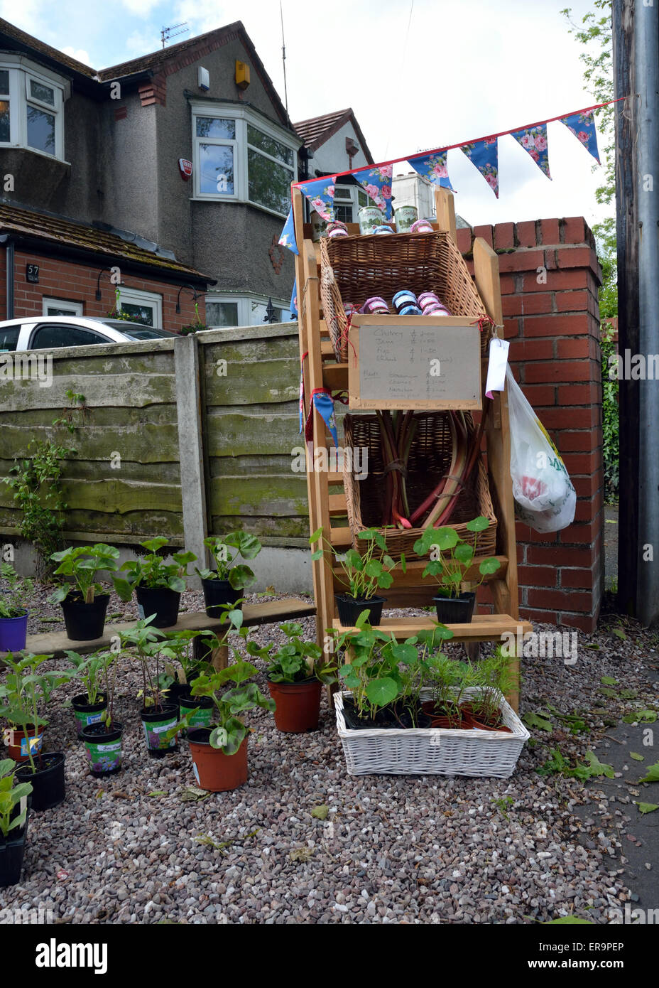 home-made produce on sale outside a suburban house Stock Photo - Alamy