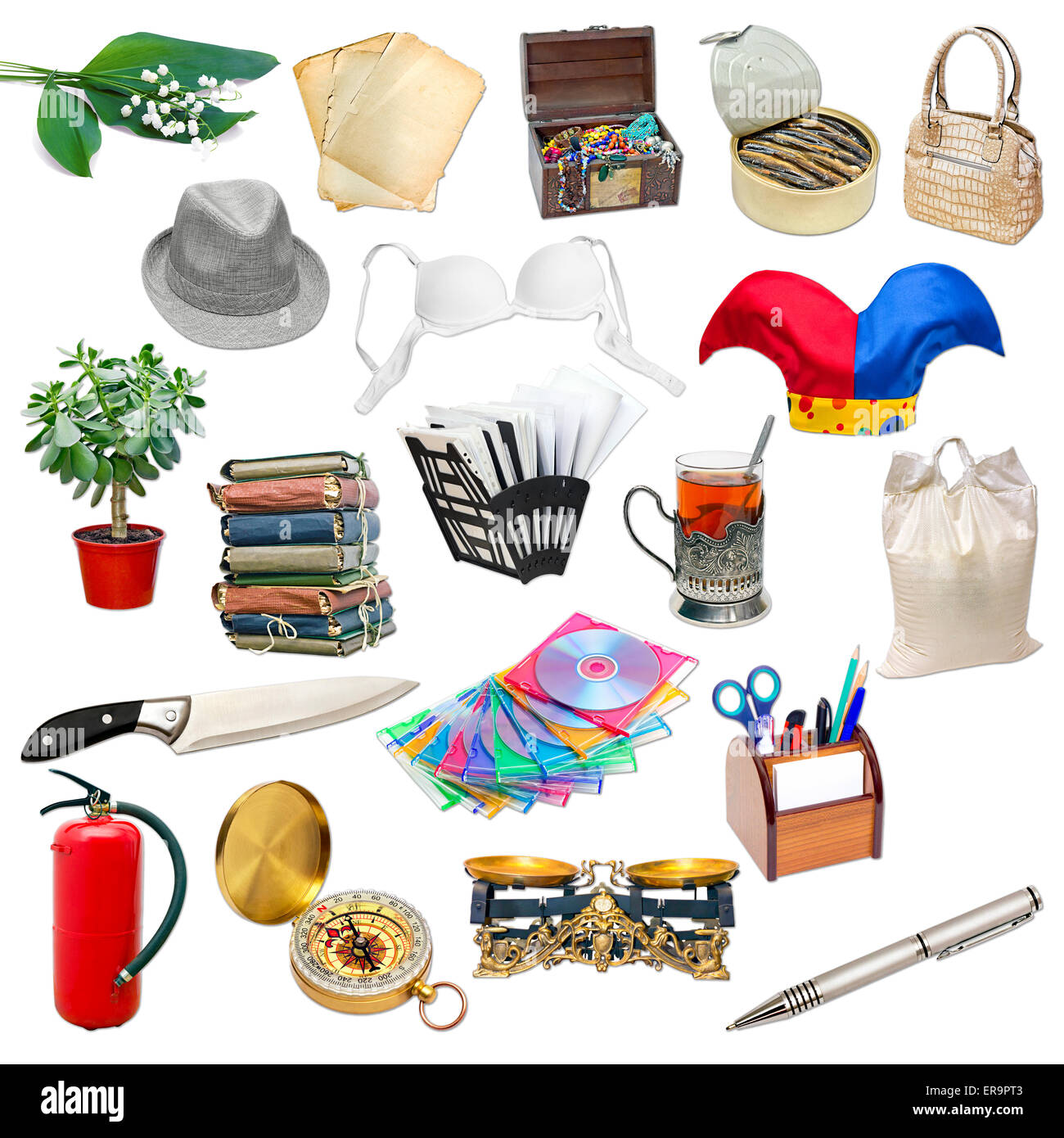 simple collage of isolated objects on white background Stock Photo - Alamy simple collage of isolated objects on white background Stock Photo - Alamy