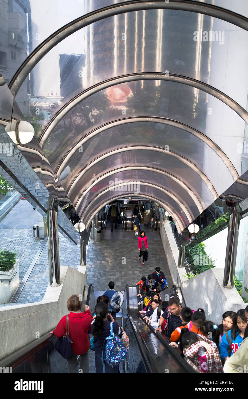 Hong kong escalators hong kong central escalator hi-res stock ...