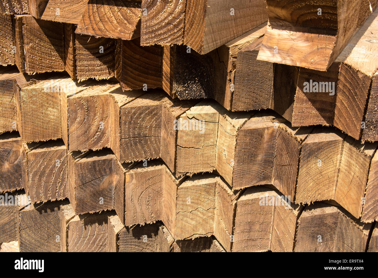 Pile of shaped timber Stock Photo - Alamy