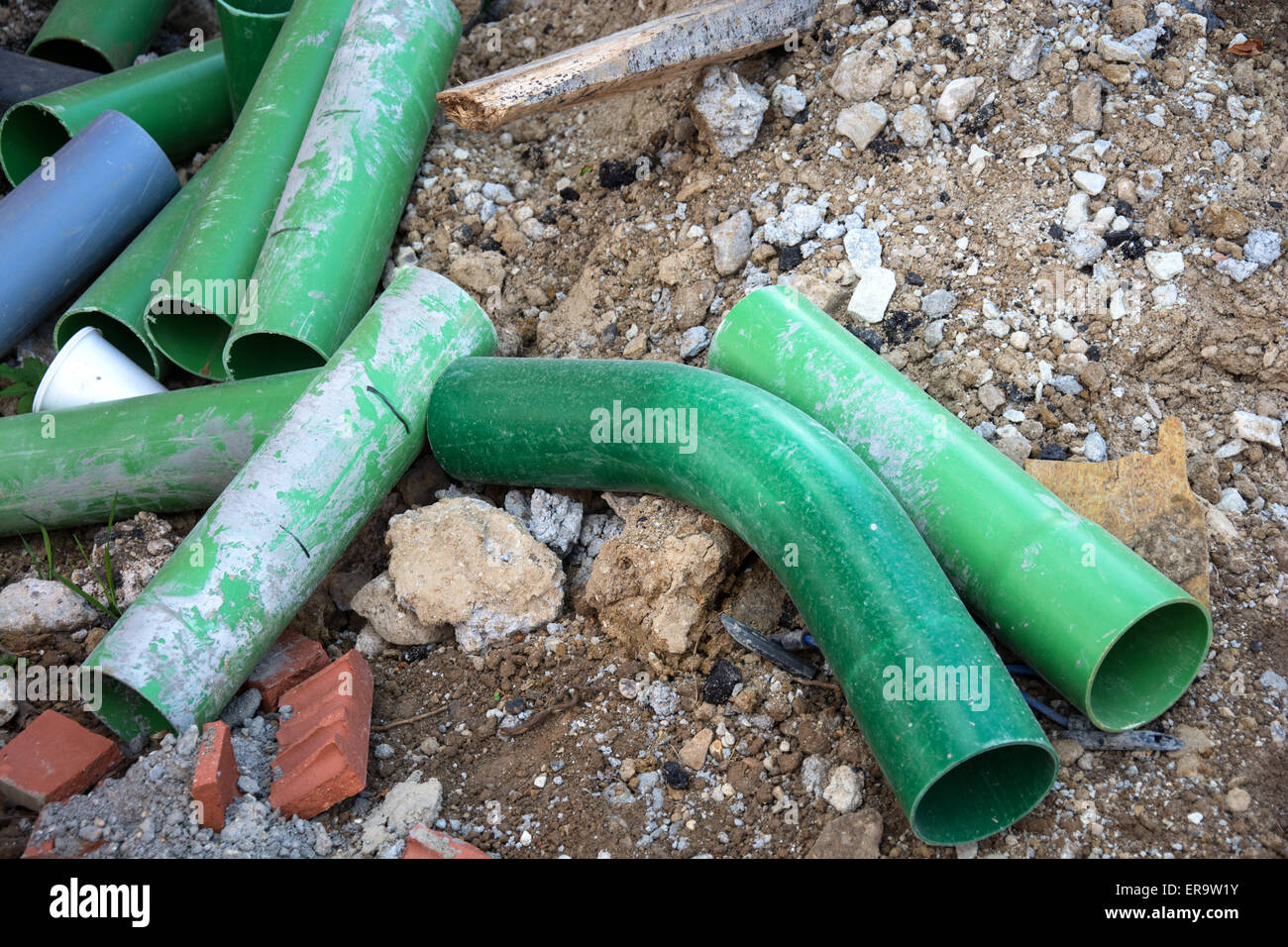 Pieces of plastic pipe Stock Photo - Alamy