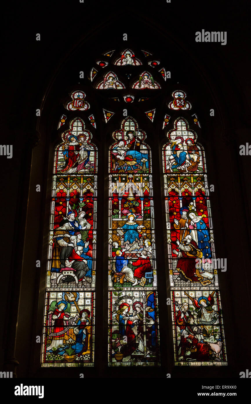 UK, England, Cambridge. Corpus Christi Chapel, Stained Glass, probably ...