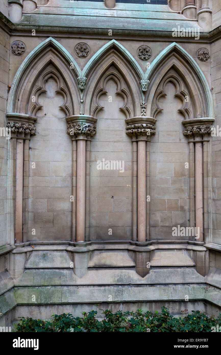 UK, England, Cambridge. St. John's College Decorative Stone Work, Heads ...