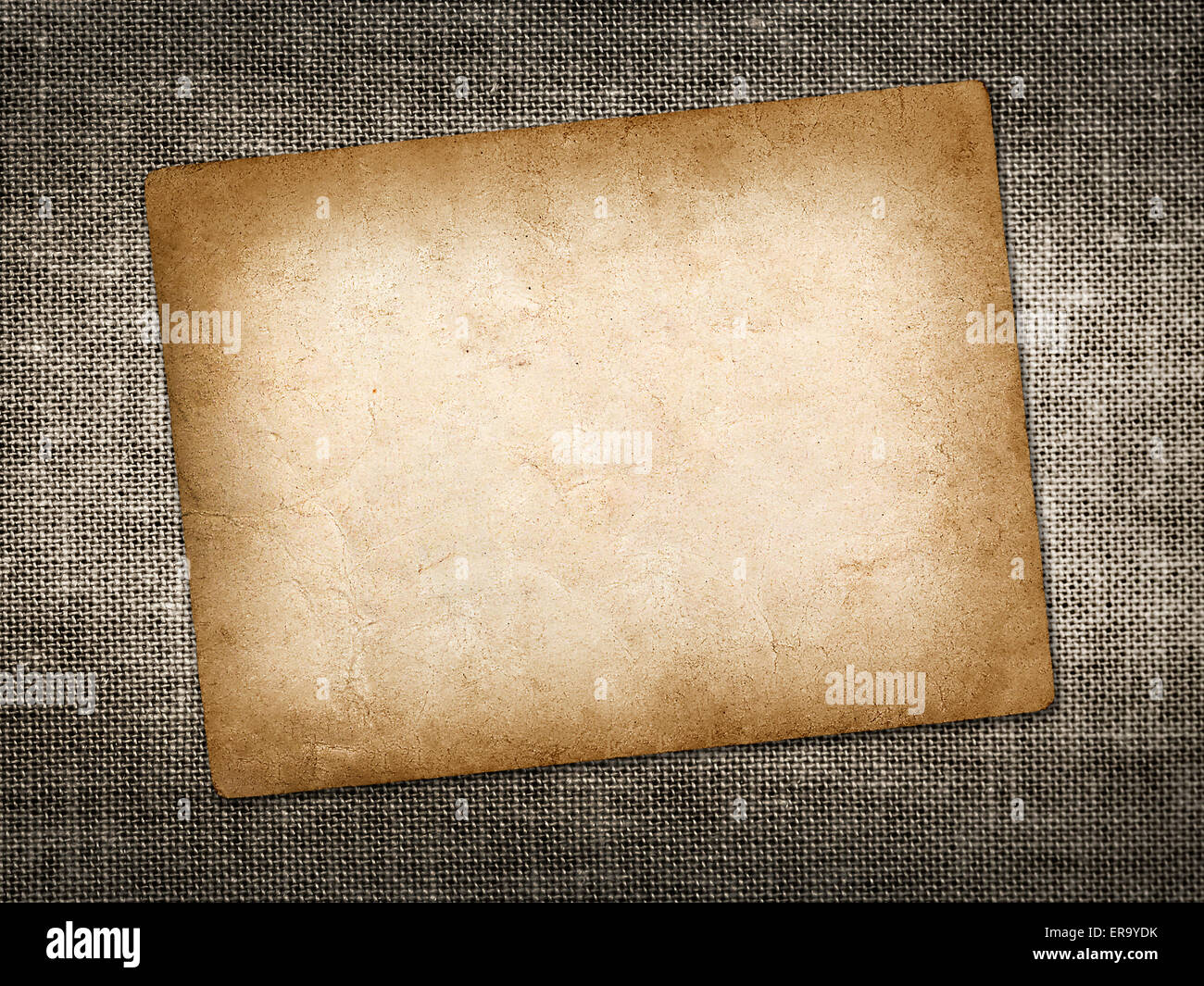 Old vintage card on linen grungy background Stock Photo - Alamy