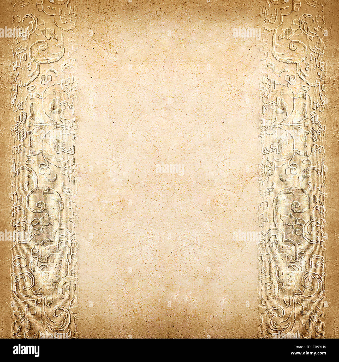 Vintage background from old paper with ornament Stock Photo - Alamy