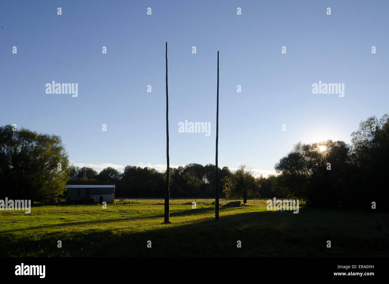Rugby goal posts hi-res stock photography and images - Alamy