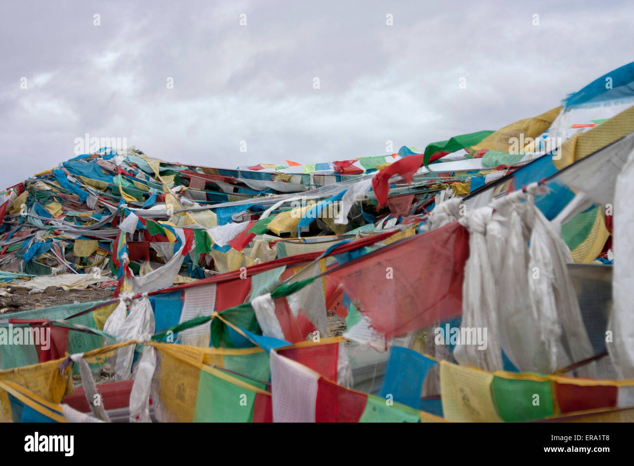 Pray flags near Lhasa Tibet Stock Photo - Alamy