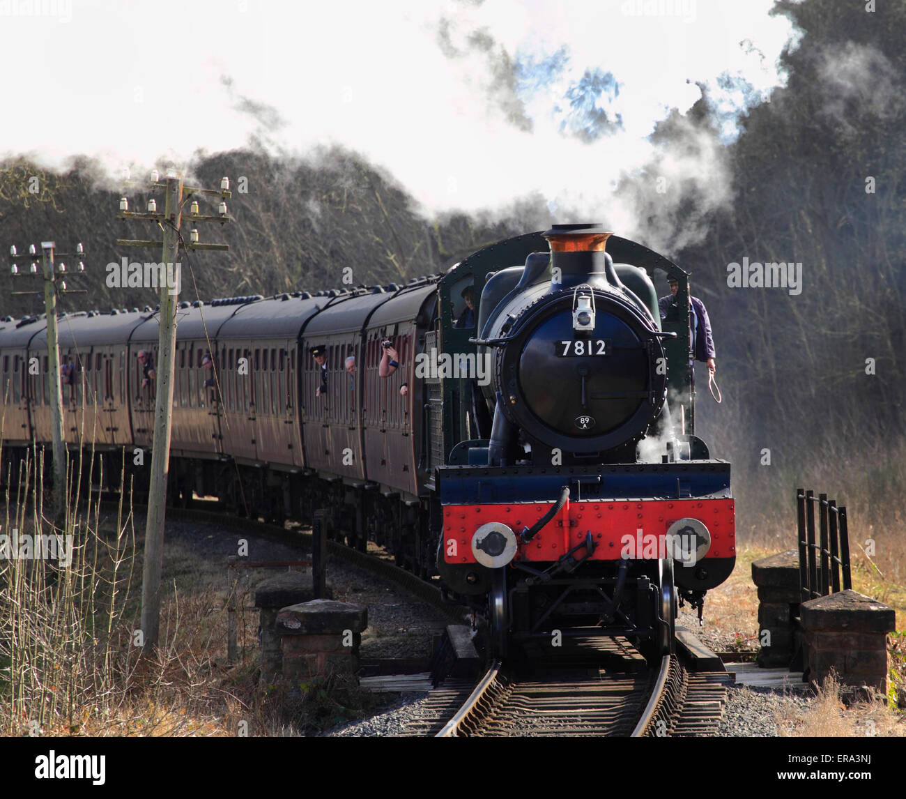 Erlestoke Manor steams into Highley Station on the Severn Valley ...