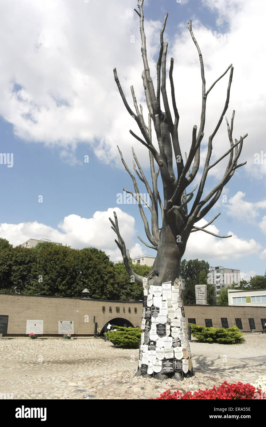 Many obituary plaques murdered gestapo victims attached trunk hi-res ...
