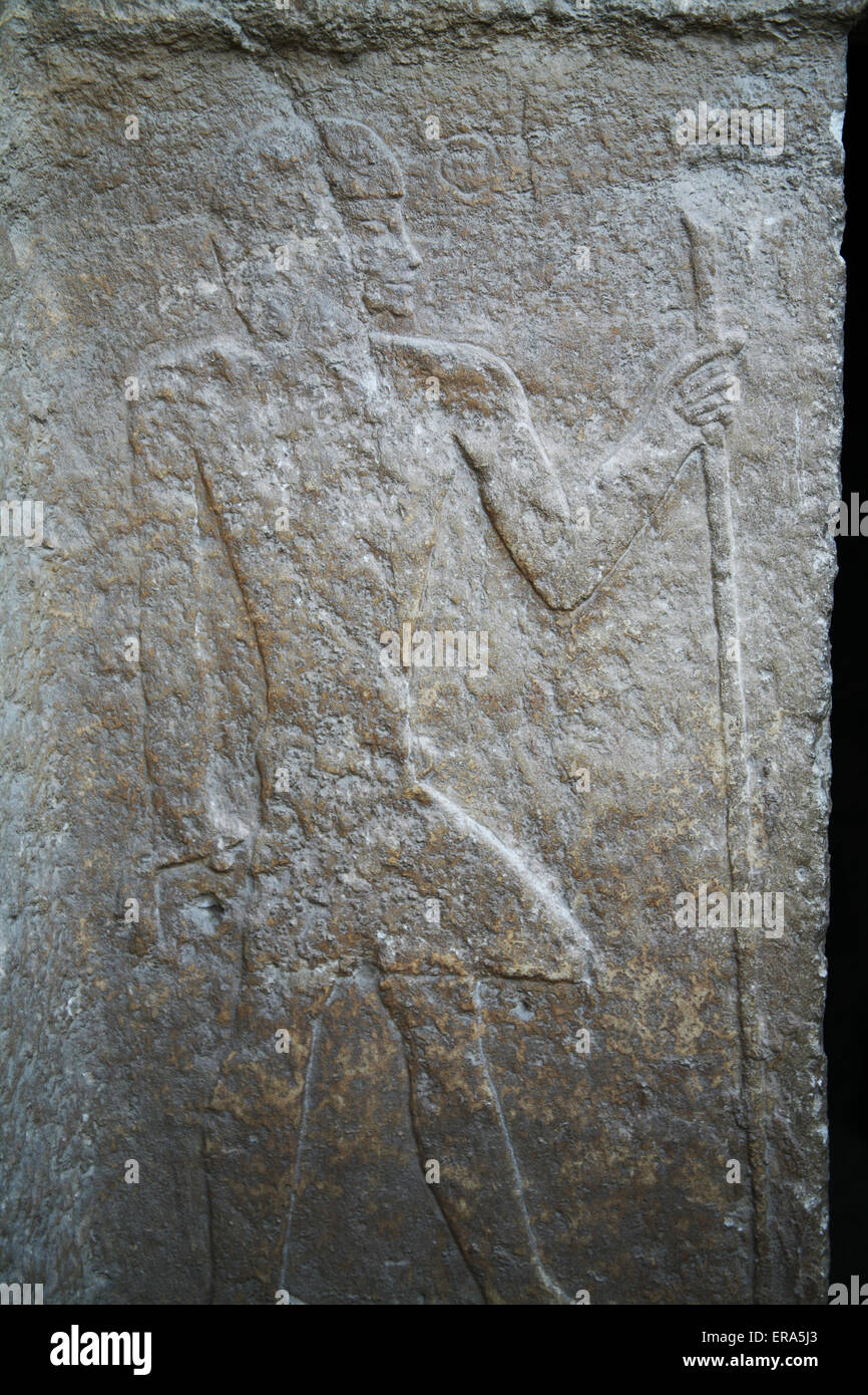 Hieroglyph of a Egyptian man with staff Stock Photo - Alamy