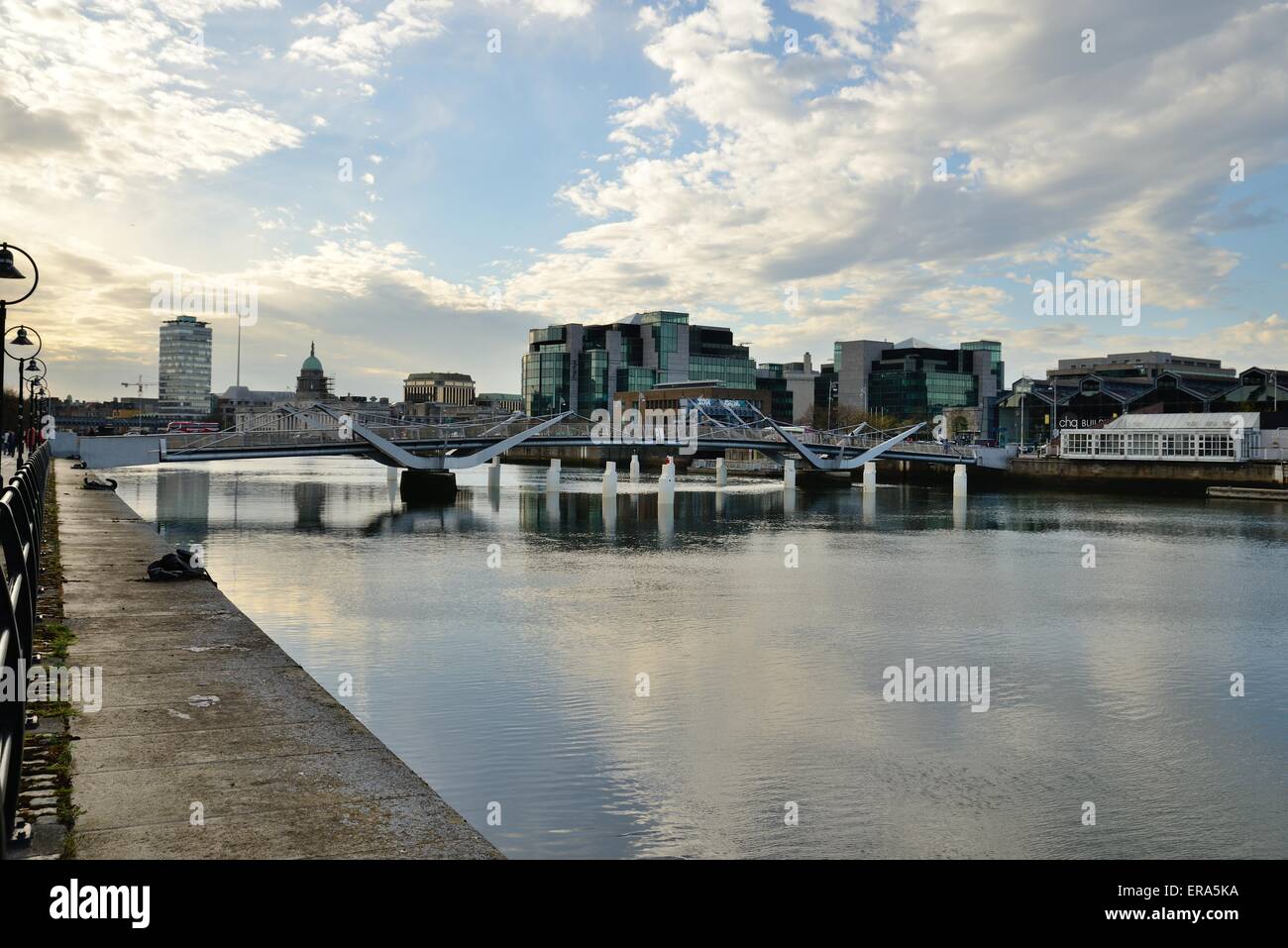 Along the Liffey river in Dublin Stock Photo - Alamy