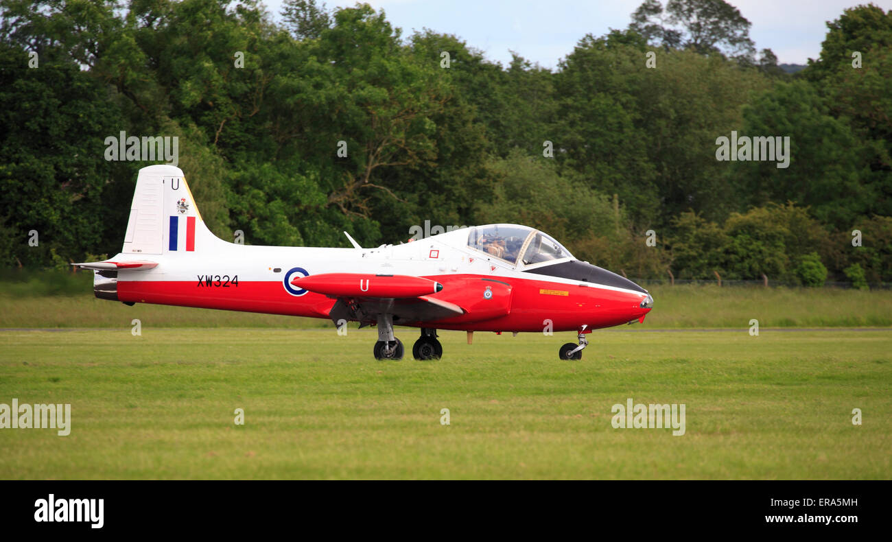 The Jet Provost T5 lands after a flight demonstration at Cosford ...