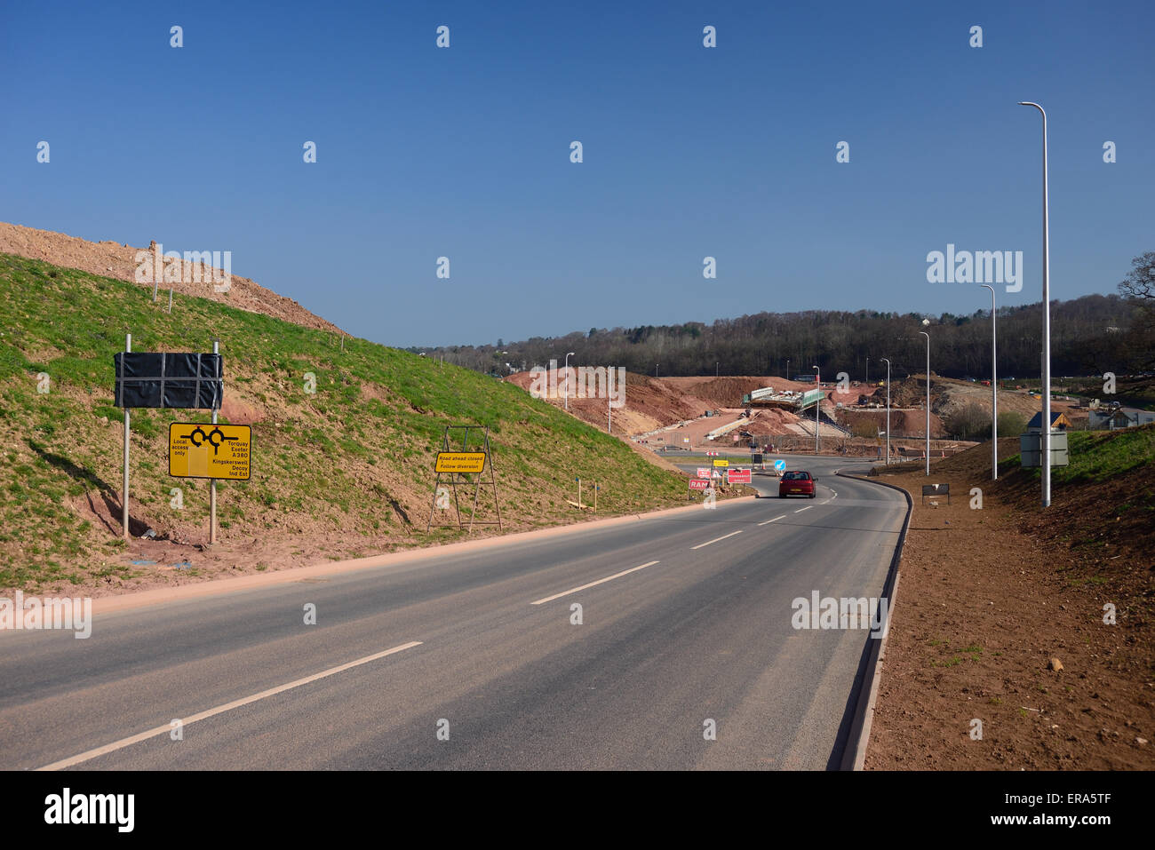 New road under construction - A380 South Devon Link Road Stock Photo ...