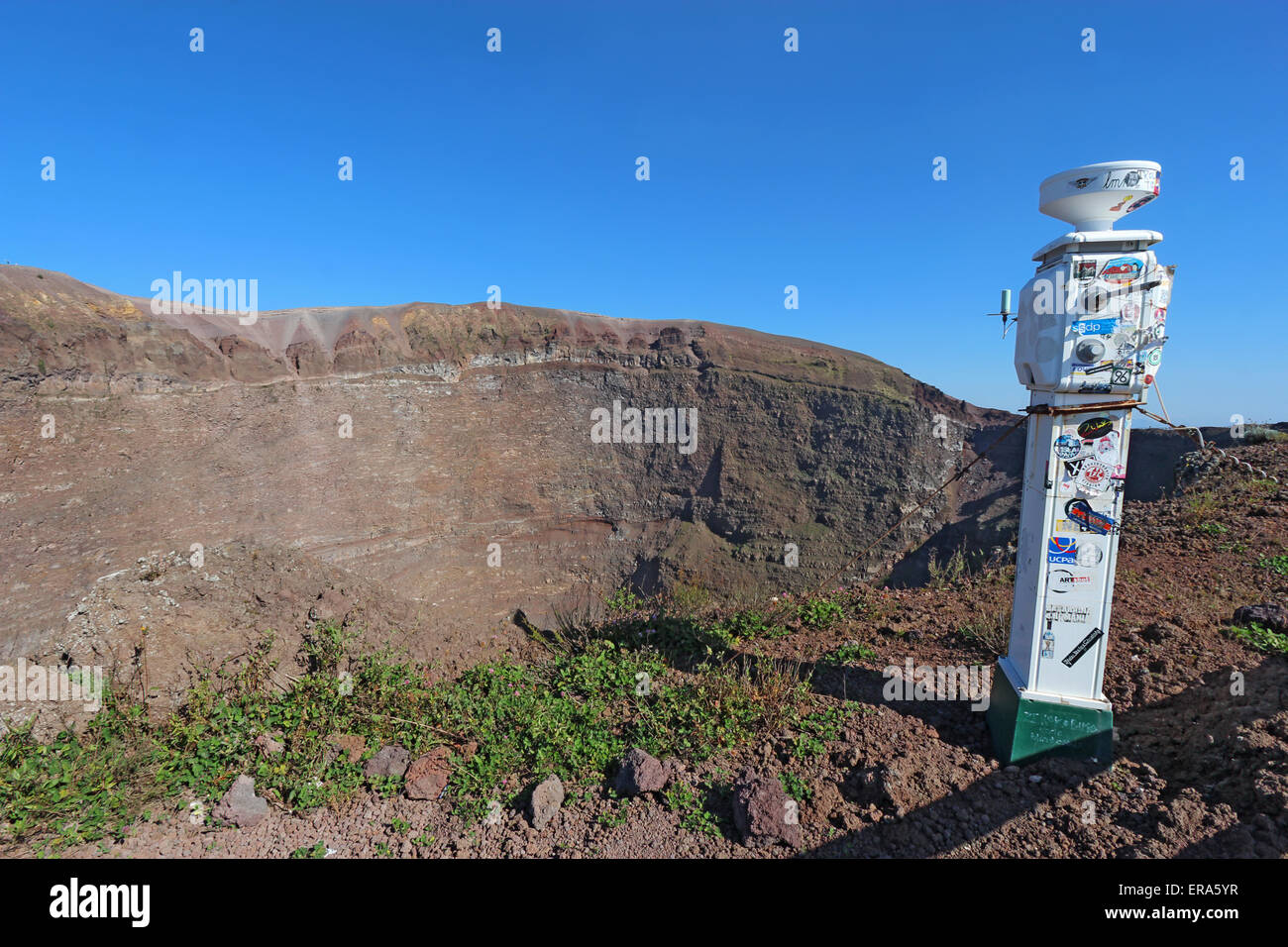 Weather station on Mount Vesuvius near Naples, Italy Stock Photo - Alamy