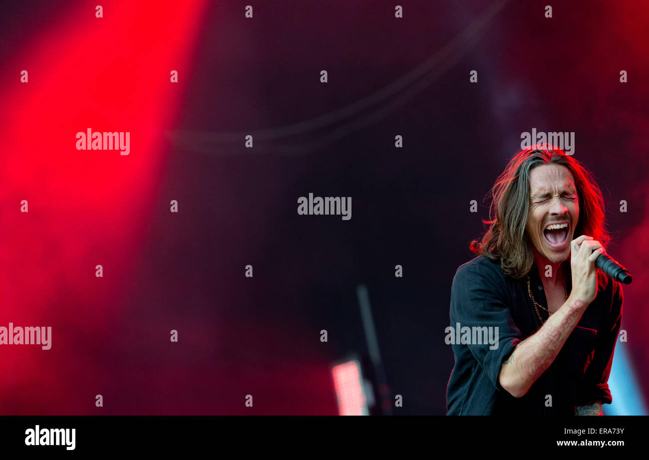 Singer Brandon Boyd of US band Incubus on stage at the Rockavaria Music ...