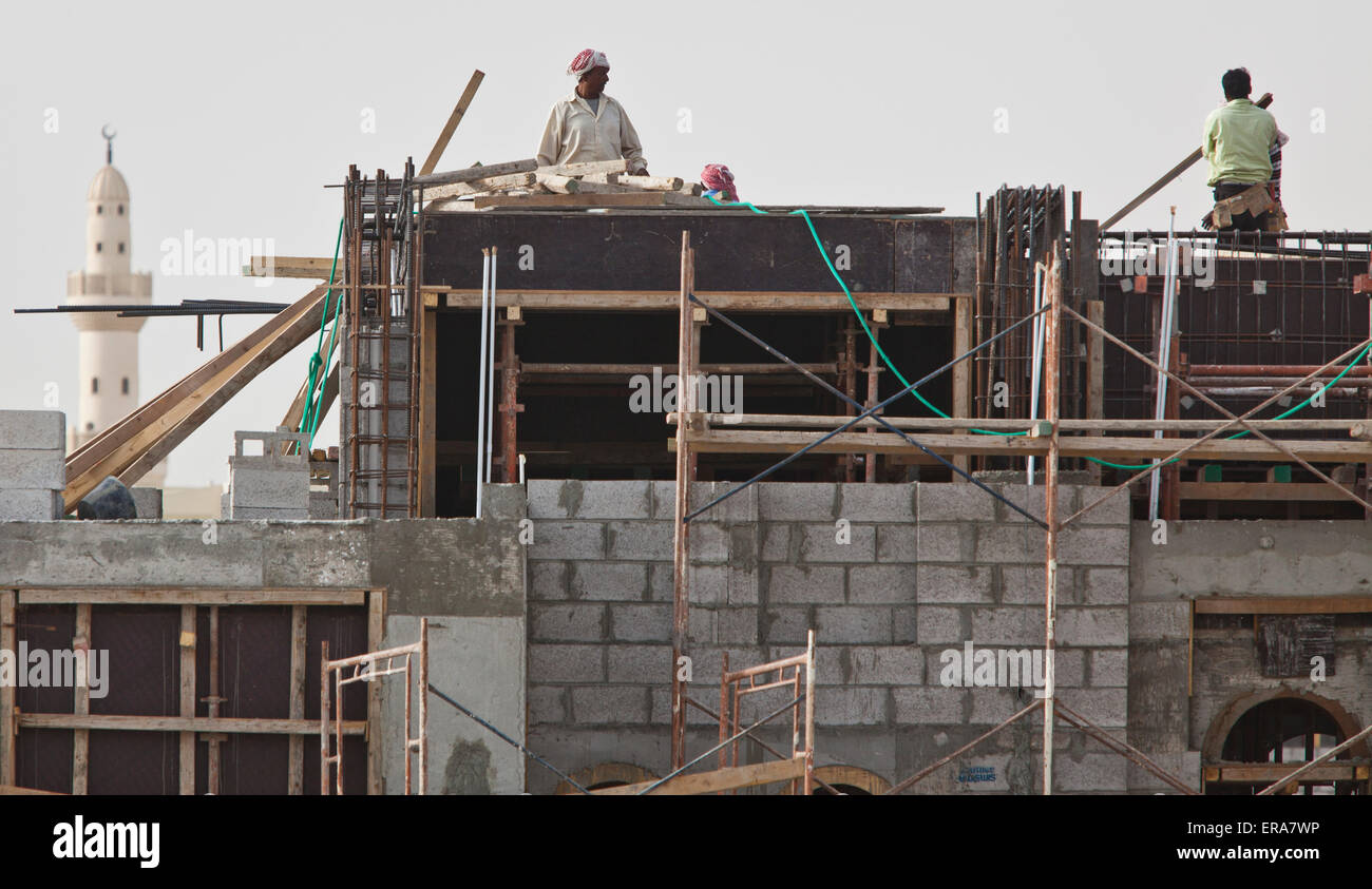 Doha, Qatar. 13th May, 2011. Workers at a construction site in Doha ...