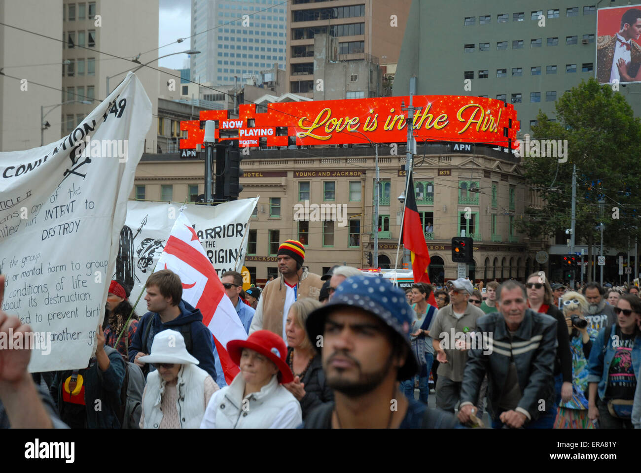 Aboriginal right protest hi-res stock photography and images - Alamy
