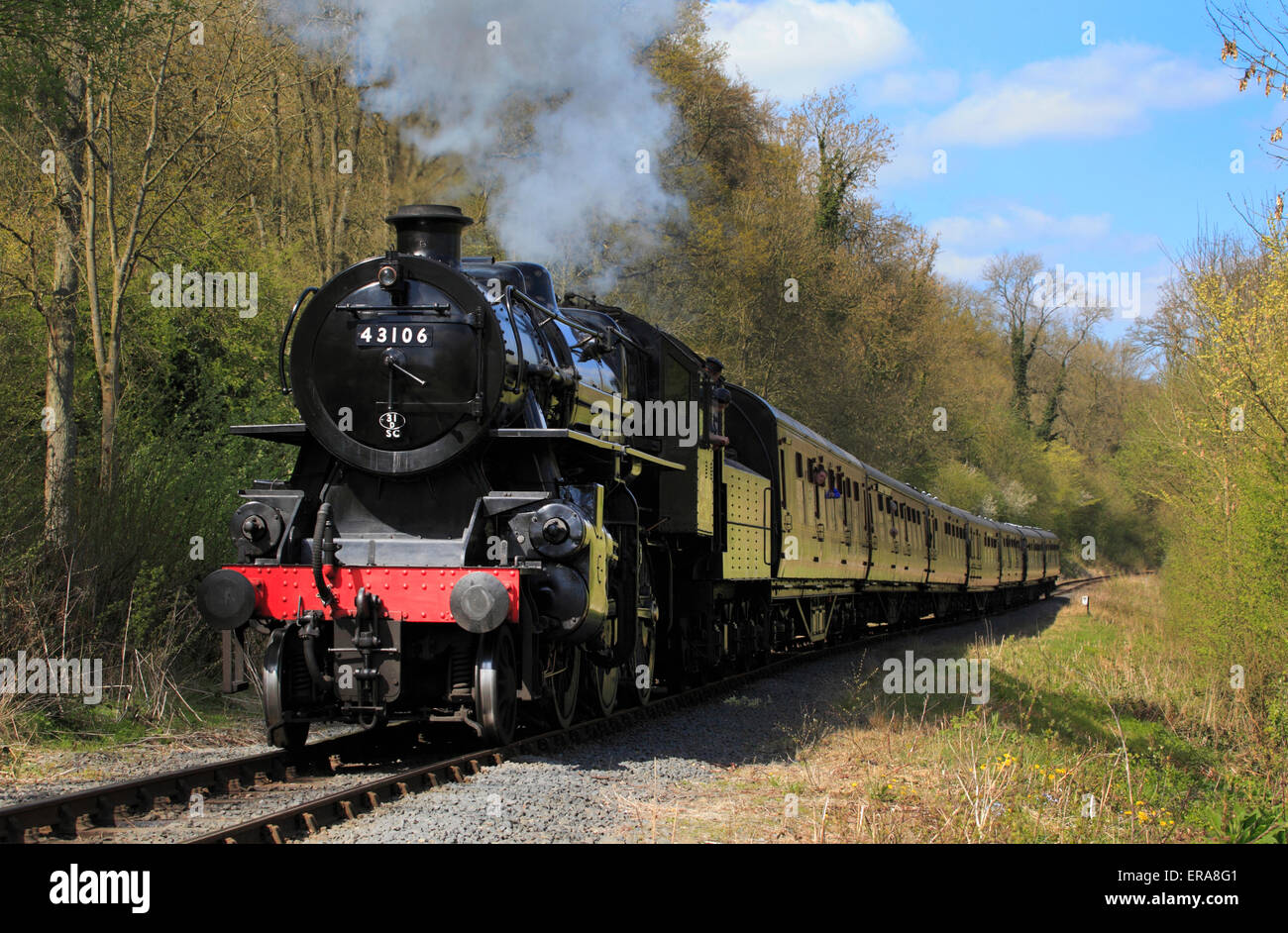 LMS Ivatt Class 4 MT steaming towards Highley on the Severn Valley ...