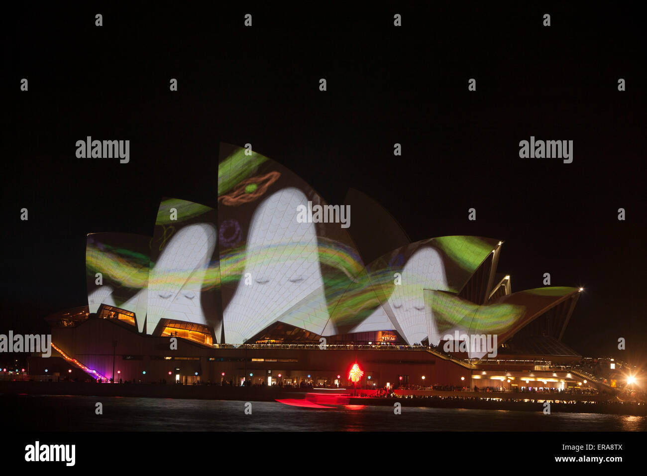 Sydney Opera House illuminated during Vivid Sydney lighting festival ...