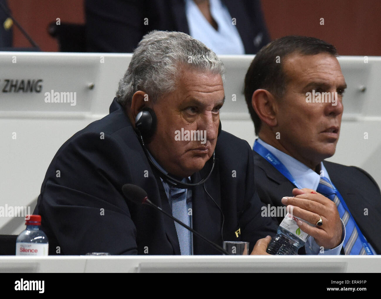 Jim Boyce (L) of Northern Ireland is seen during the 65th FIFA Congress ...