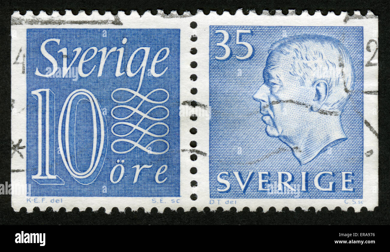 Sweden, post mark,stamp, art Stock Photo - Alamy