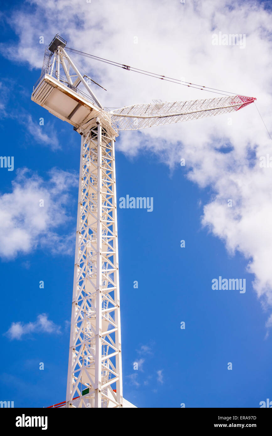 View at the construction crane Stock Photo - Alamy