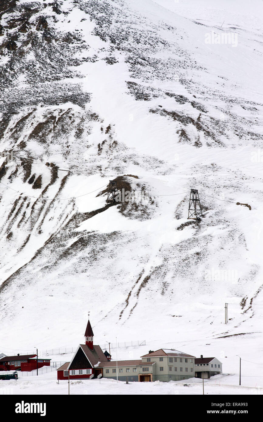 The church of Longyearbyen, Svalbard Kirke, is pictured in Longyearbyen ...