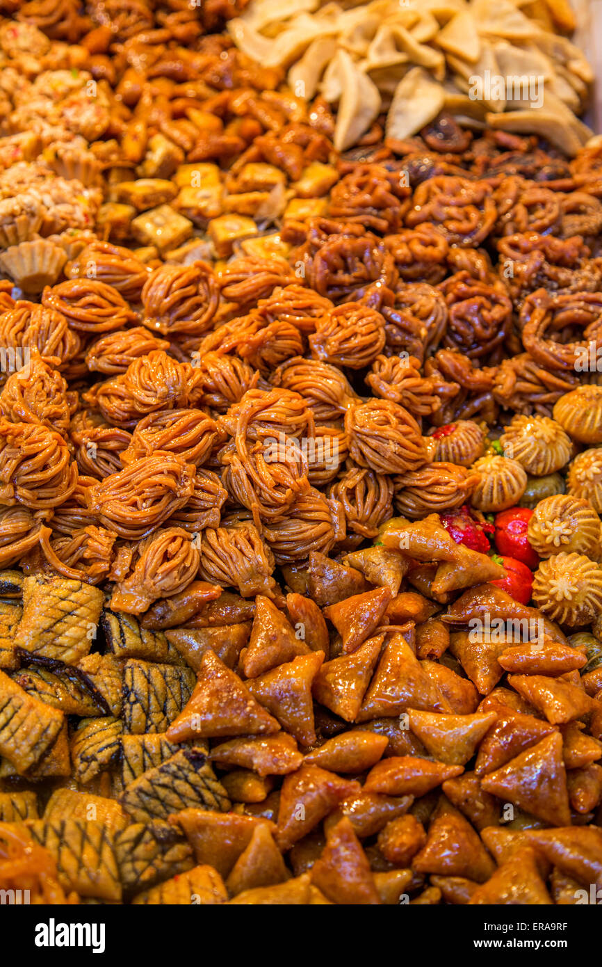 Sweets on the moroccan market Stock Photo - Alamy
