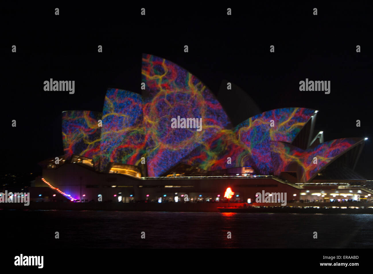 Sydney Opera House illuminated during Vivid Sydney lighting festival ...