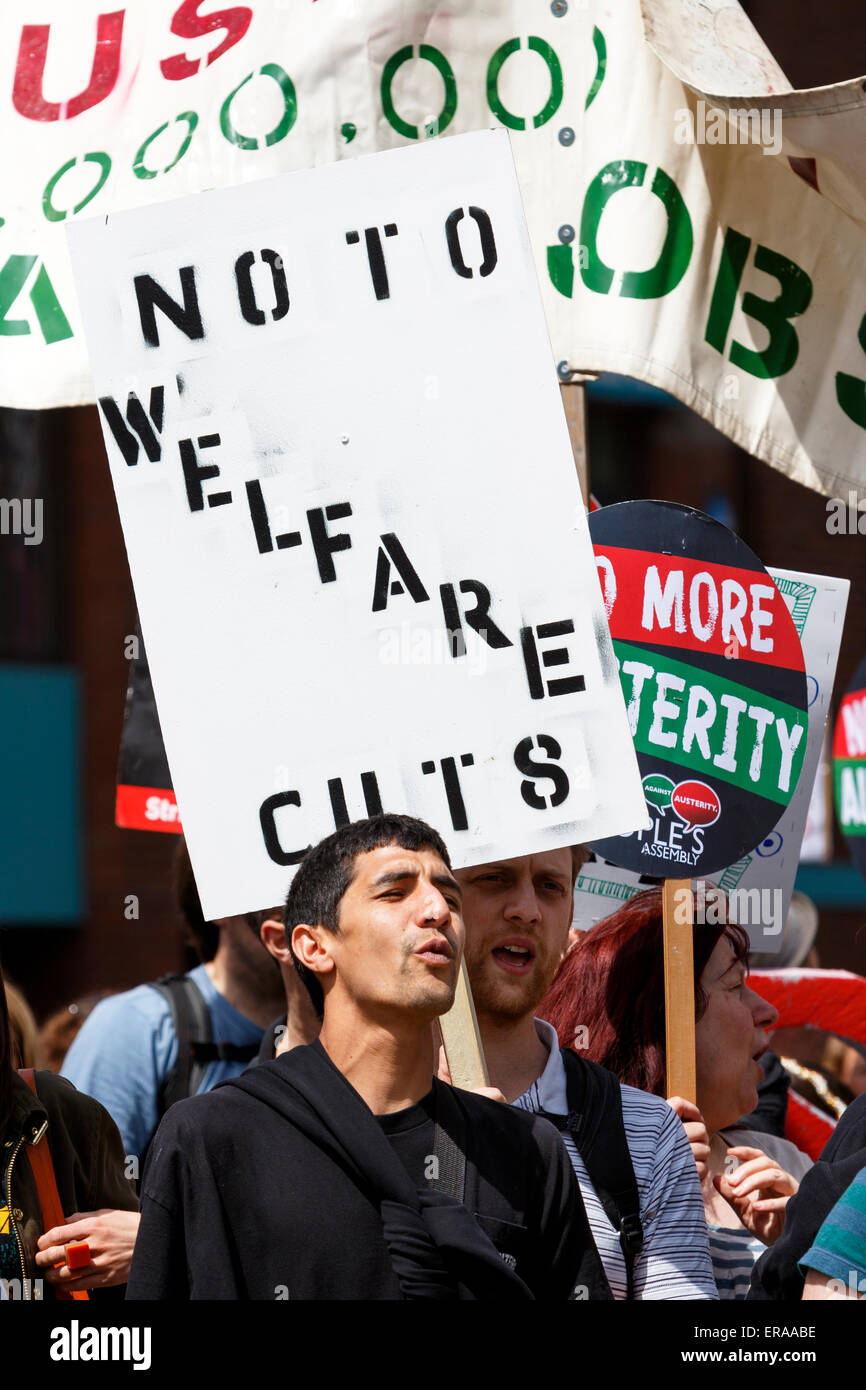 Bristol, UK. 30th May, 2015. Placard carrying protesters are pictured ...
