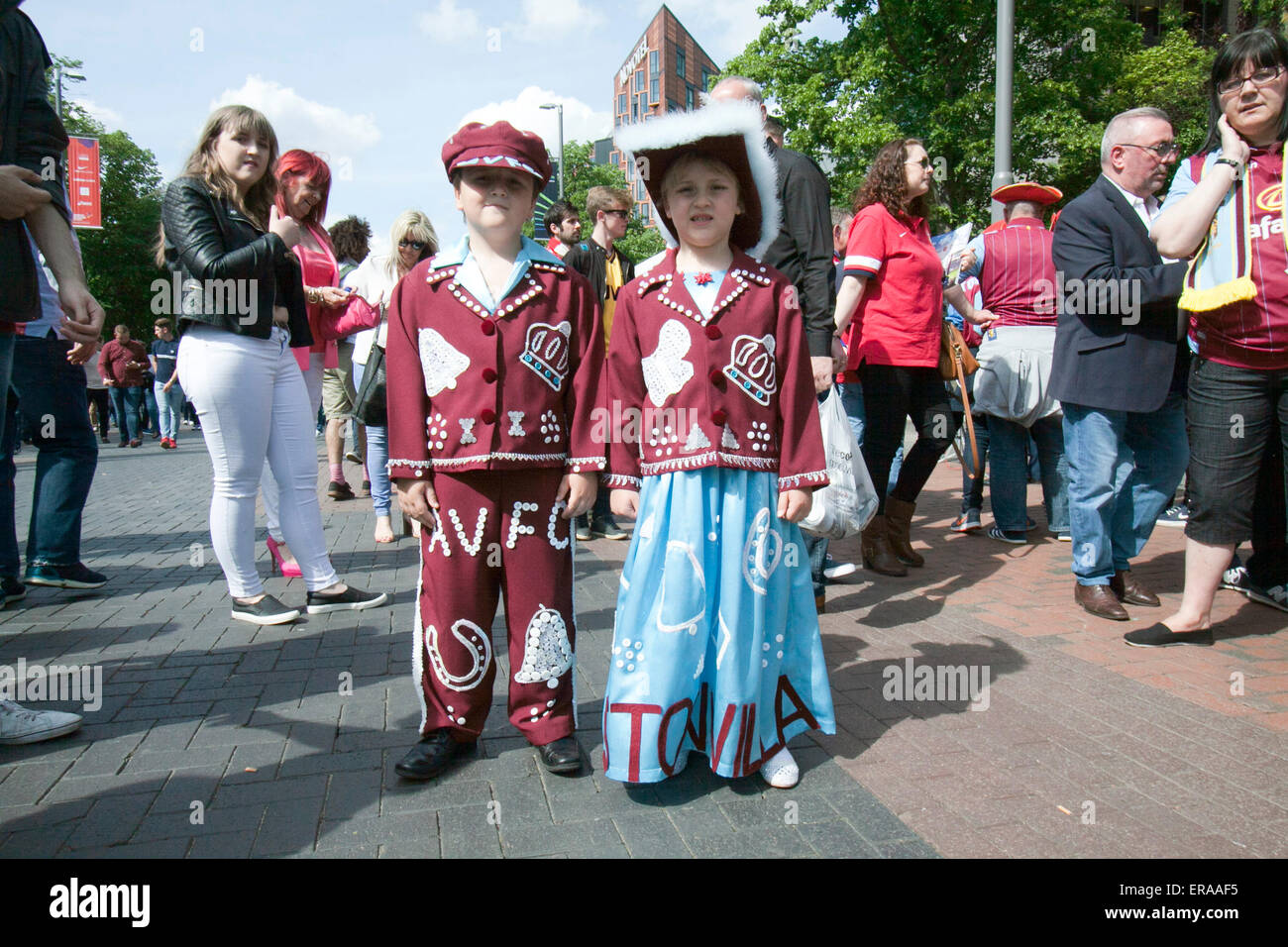 Wembley London, UK. 30th May 2015. Young Aston Villa fans McKenzie ...