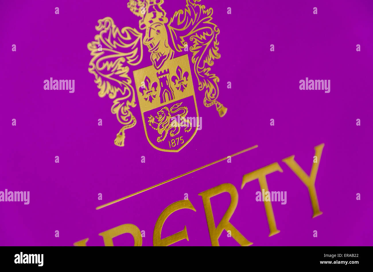 Liberty london logo on purple hi-res stock photography and images - Alamy