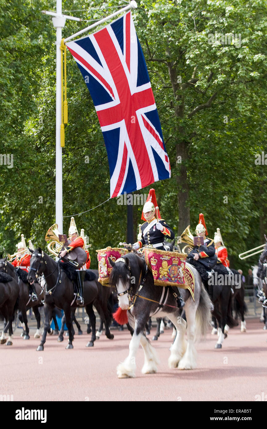 Mounted band of the Household Cavalry at Trooping the Color Mercury the ...