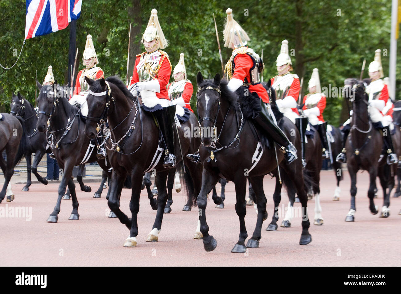 Life Guards household Cavalry for Trooping The Colour The Mall London ...