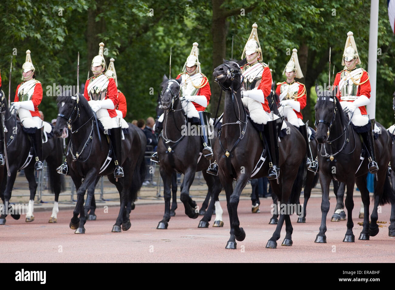 Life Guards household Cavalry for Trooping The Colour The Mall London ...