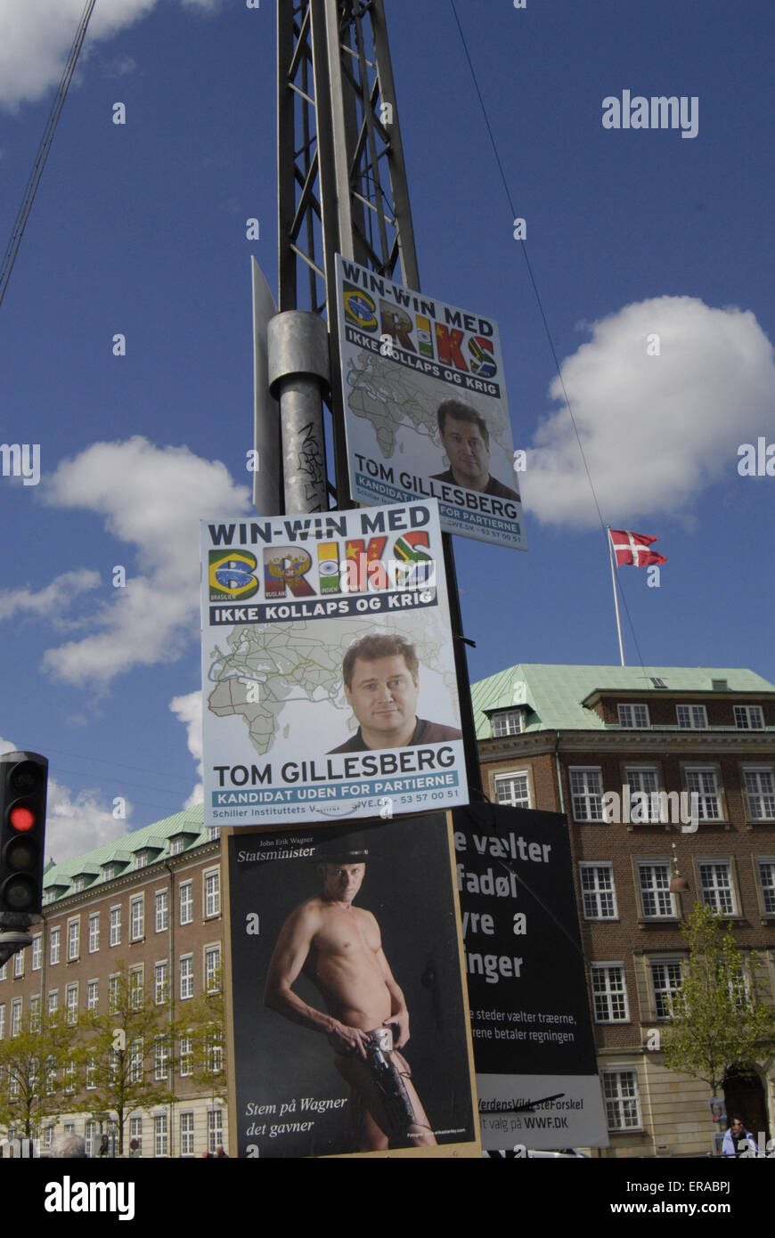 Copenhagen, Denmark. 30th May, 2015. Parliamentary election posters on ...