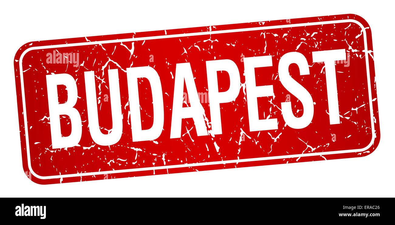Budapest red stamp isolated on white background Stock Photo - Alamy