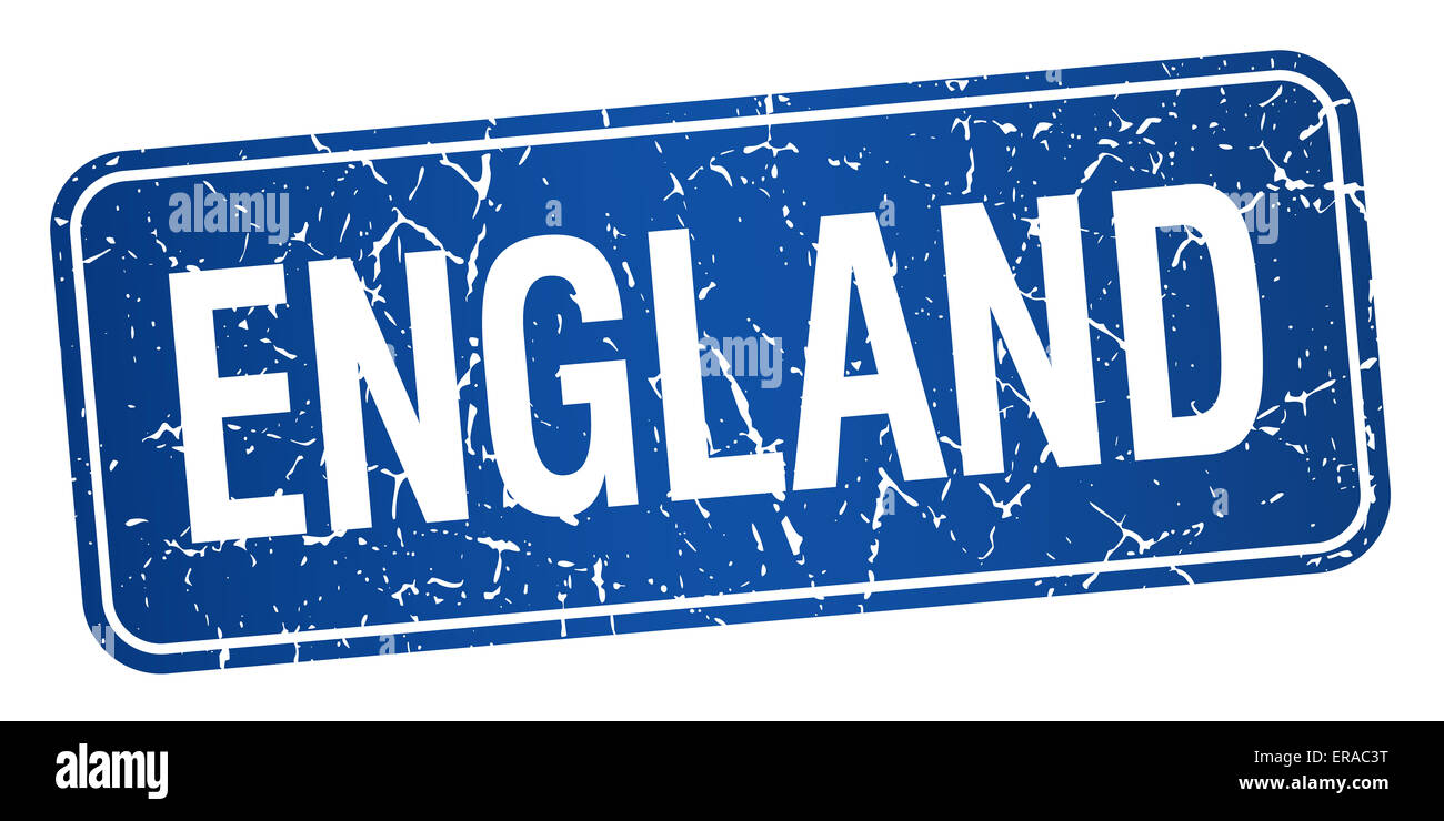 England blue stamp isolated on white background Stock Photo - Alamy