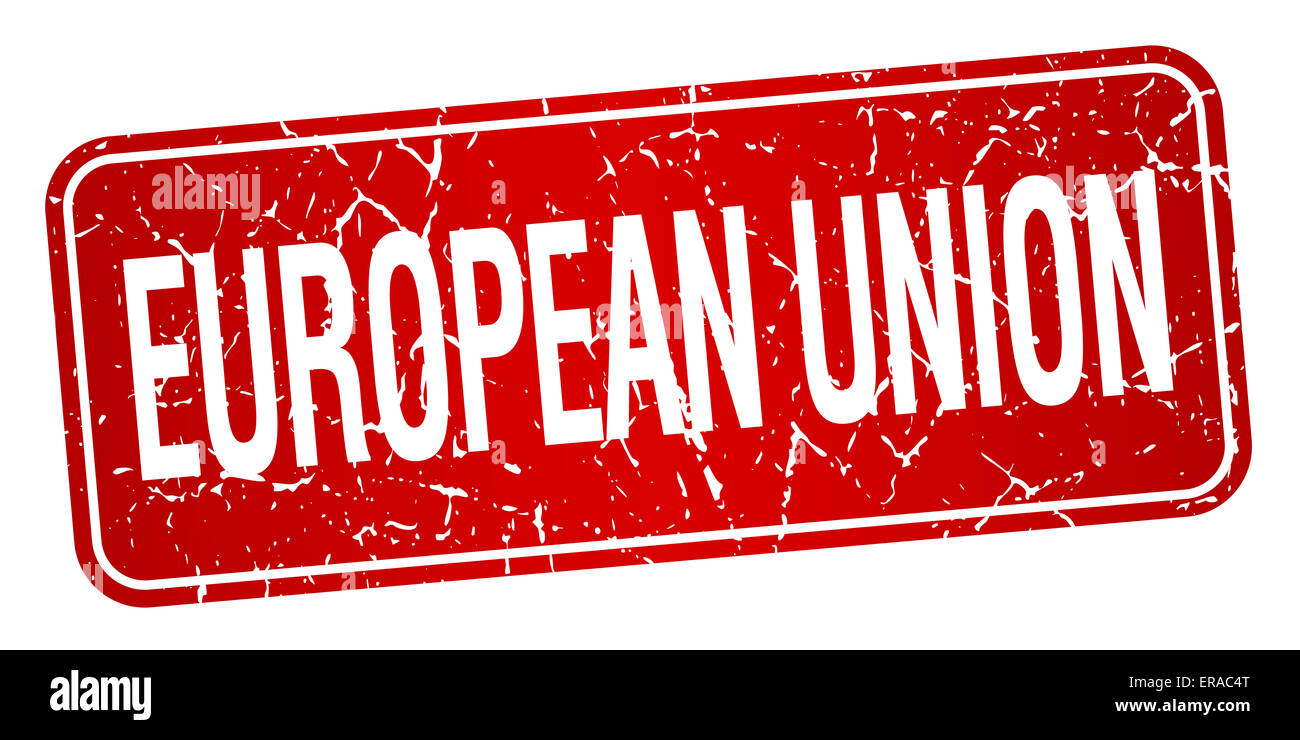 european union red stamp isolated on white background Stock Photo - Alamy