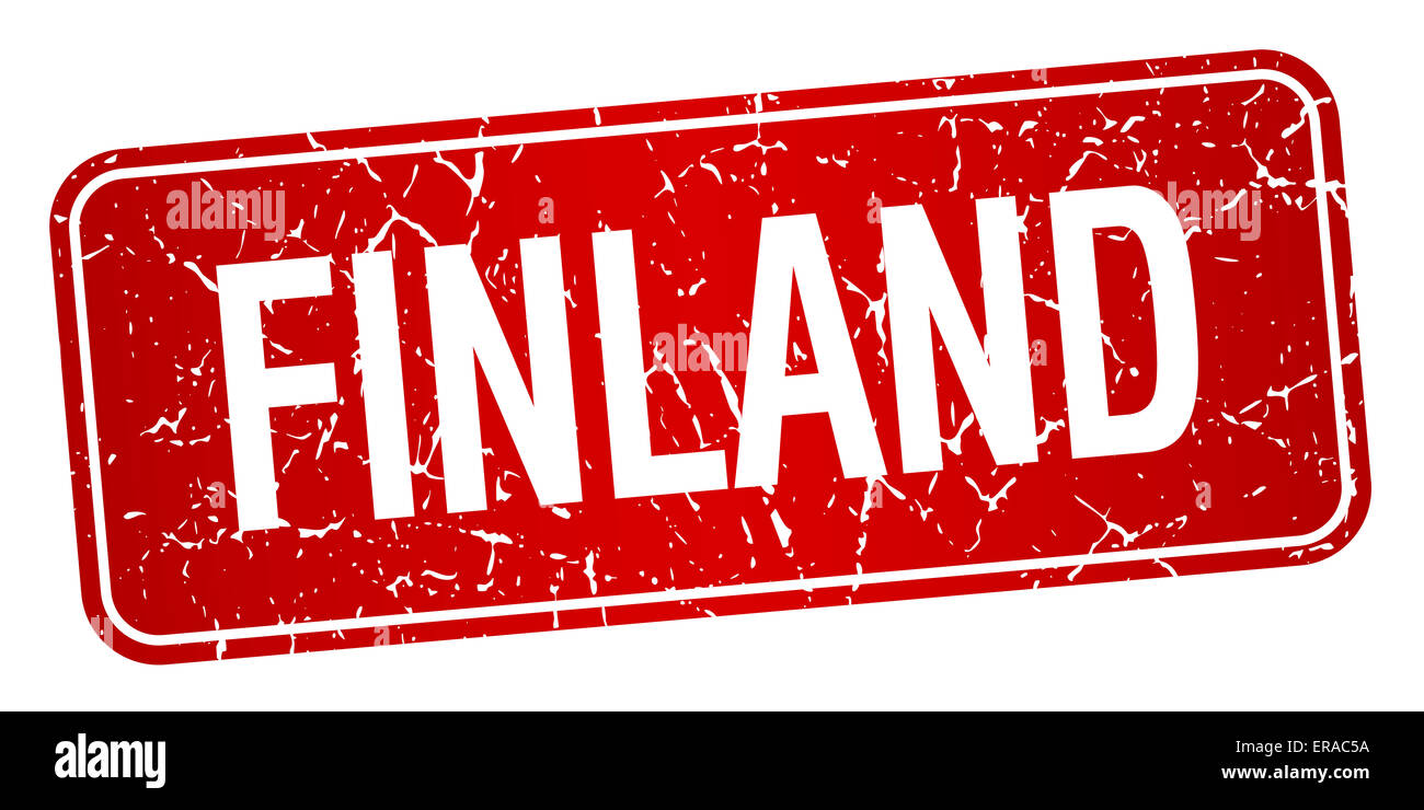 Finland red stamp isolated on white background Stock Photo - Alamy