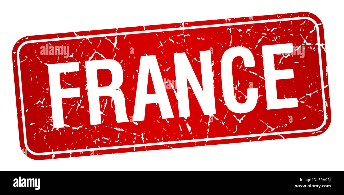 France red stamp isolated on white background Stock Photo - Alamy