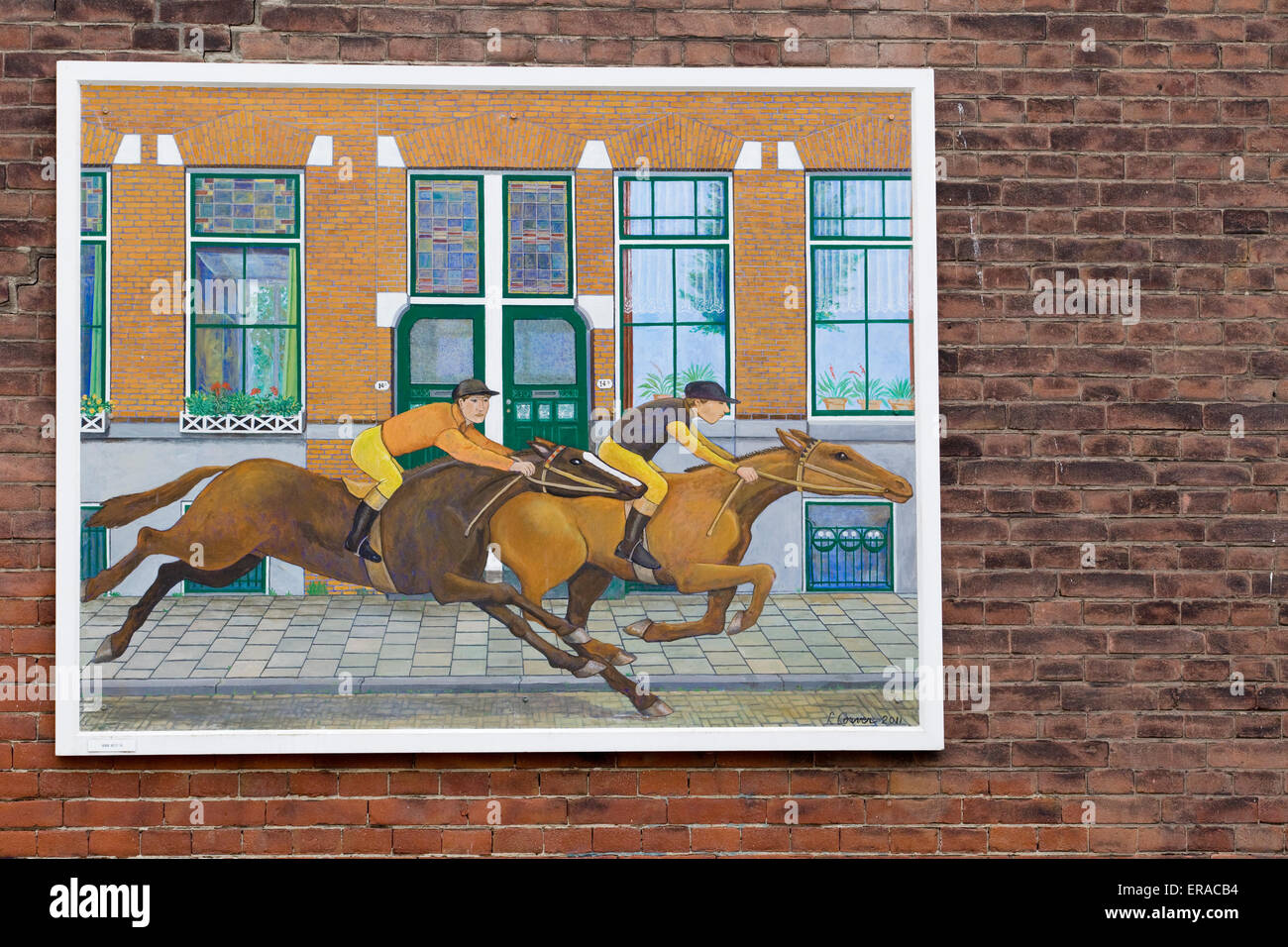 Outdoor wall painting in Rotterdam Holland Stock Photo - Alamy